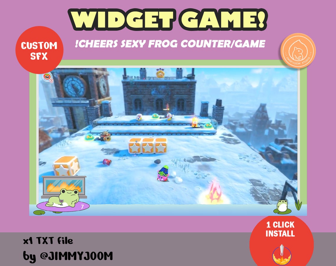 Cute Frog Custom Widget Counter / Chat Widget Game / Frog Meme - Etsy