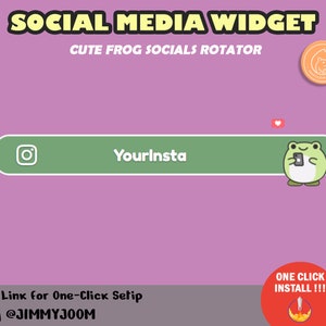 Streamelements Custom Frog Widget / Animated Social Media Rotator ...