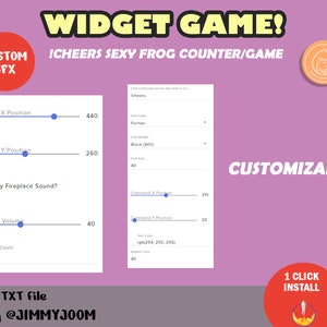 Cute Frog Custom Widget Counter / Chat Widget Game / Frog Meme Game ...