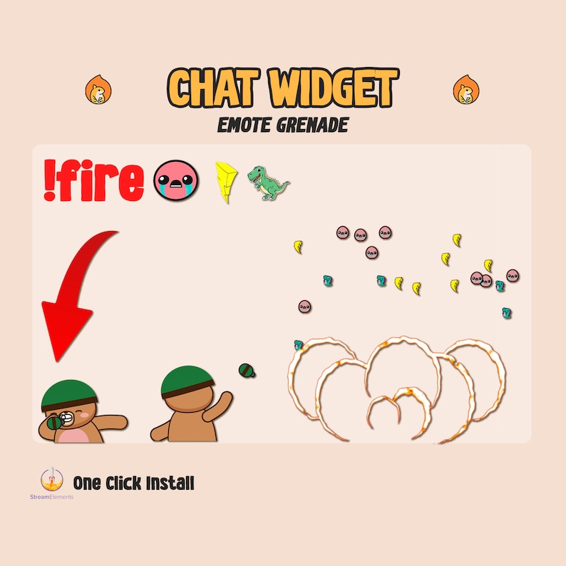 Custom Chat Widget Emote Game / Animated Twitch Chat Widget / Animated ...