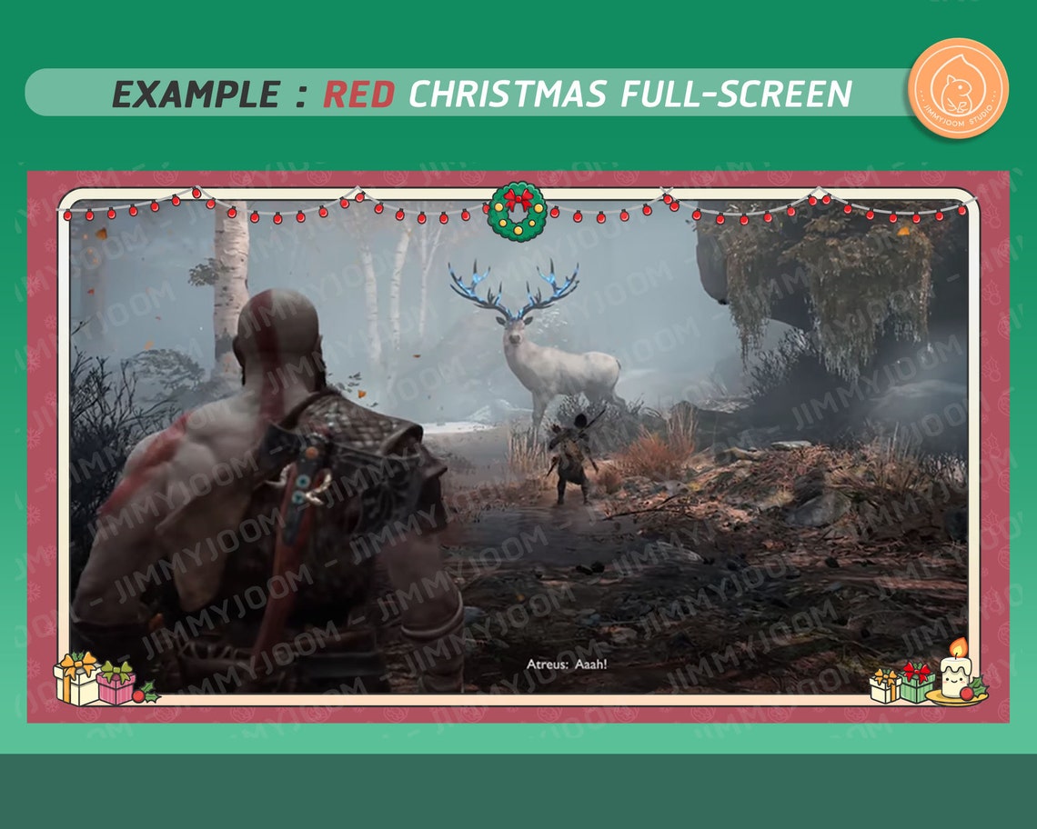 Red Christmas Twitch Overlay Pack / X4 Overlays / Candy Cane - Etsy