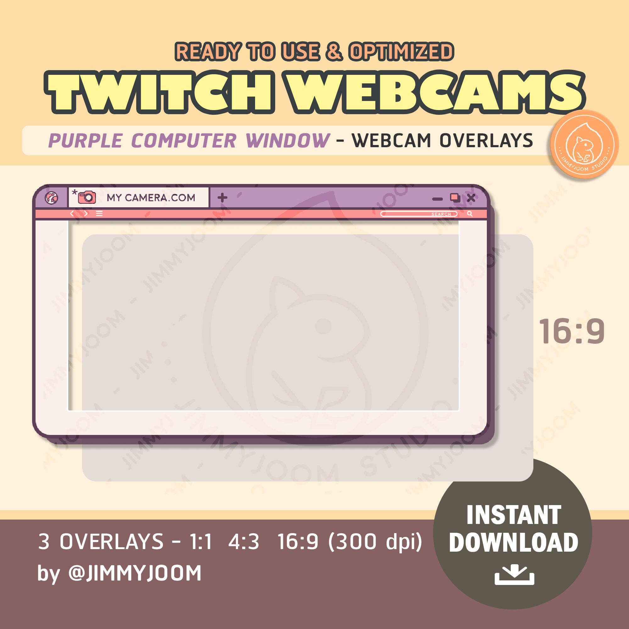 Cute Retro 90s Twitch Overlay Twitch Webcam Overlays Pink | Etsy