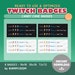 8x Christmas Twitch Candy Cane Badges / Sub Badges Goals / Purple ...