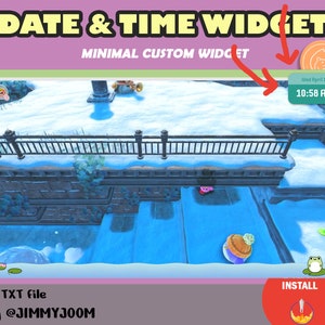 Date and Time Widget for Twitch Streaming / Custom Widget / Customizable / Streamelements Custom ...
