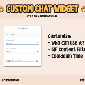 GIF Meme Twitch Widget / Twitch Chat Widget / Chat Commands / Custom ...
