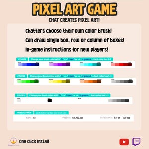 Twitch Pictionary Game: Chat Pixel Art Overlay Widget - Etsy