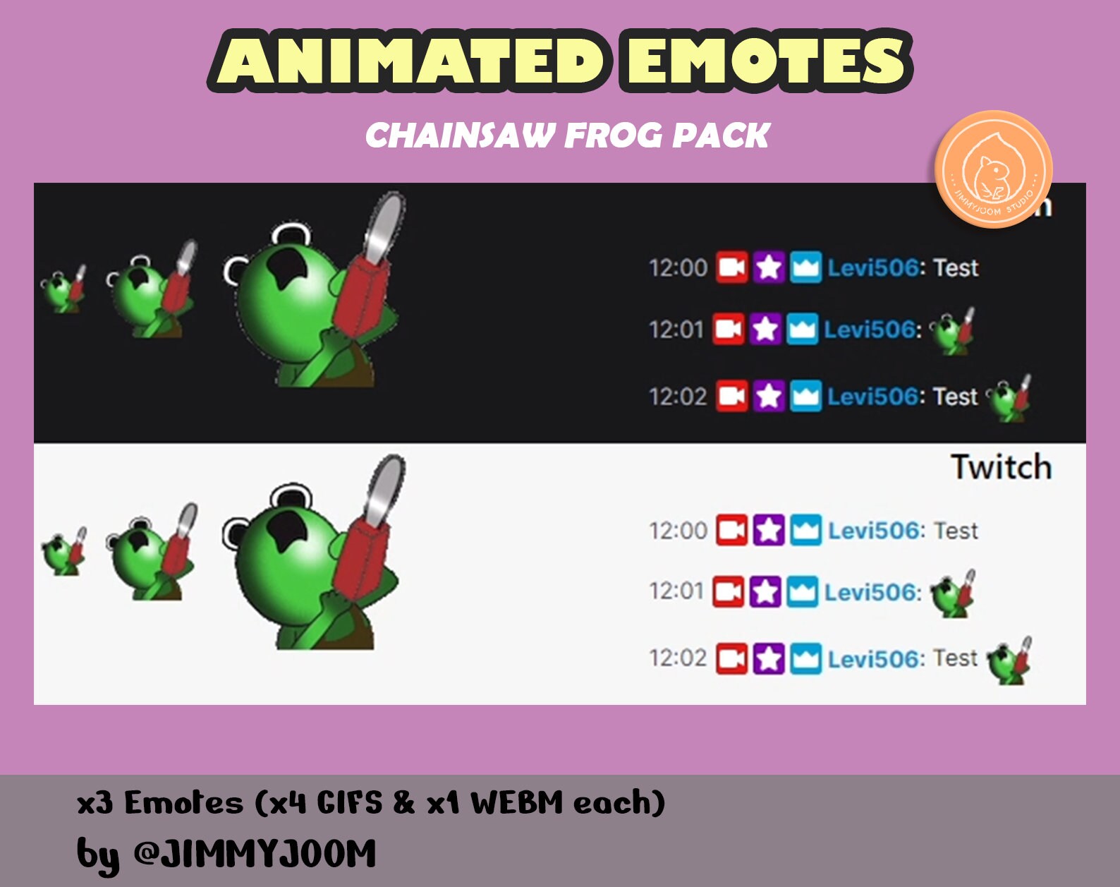 ANIMATED Frog Chainsaw Man RUN Twitch Emote Discord Emote Pack / Horror ...
