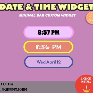Date and Time Widget for Twitch Streaming / Custom Widget ...
