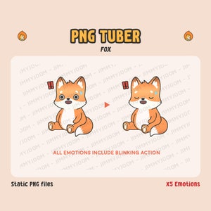 Fox Pngtuber | Veadotube Mini PNG Tuber | Cute Kawaii Fox | Twitch Live ...