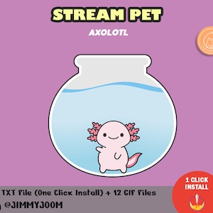 Animated Axolotl Stream Pet Custom Widget / STREAMELEMENTS Interactive ...