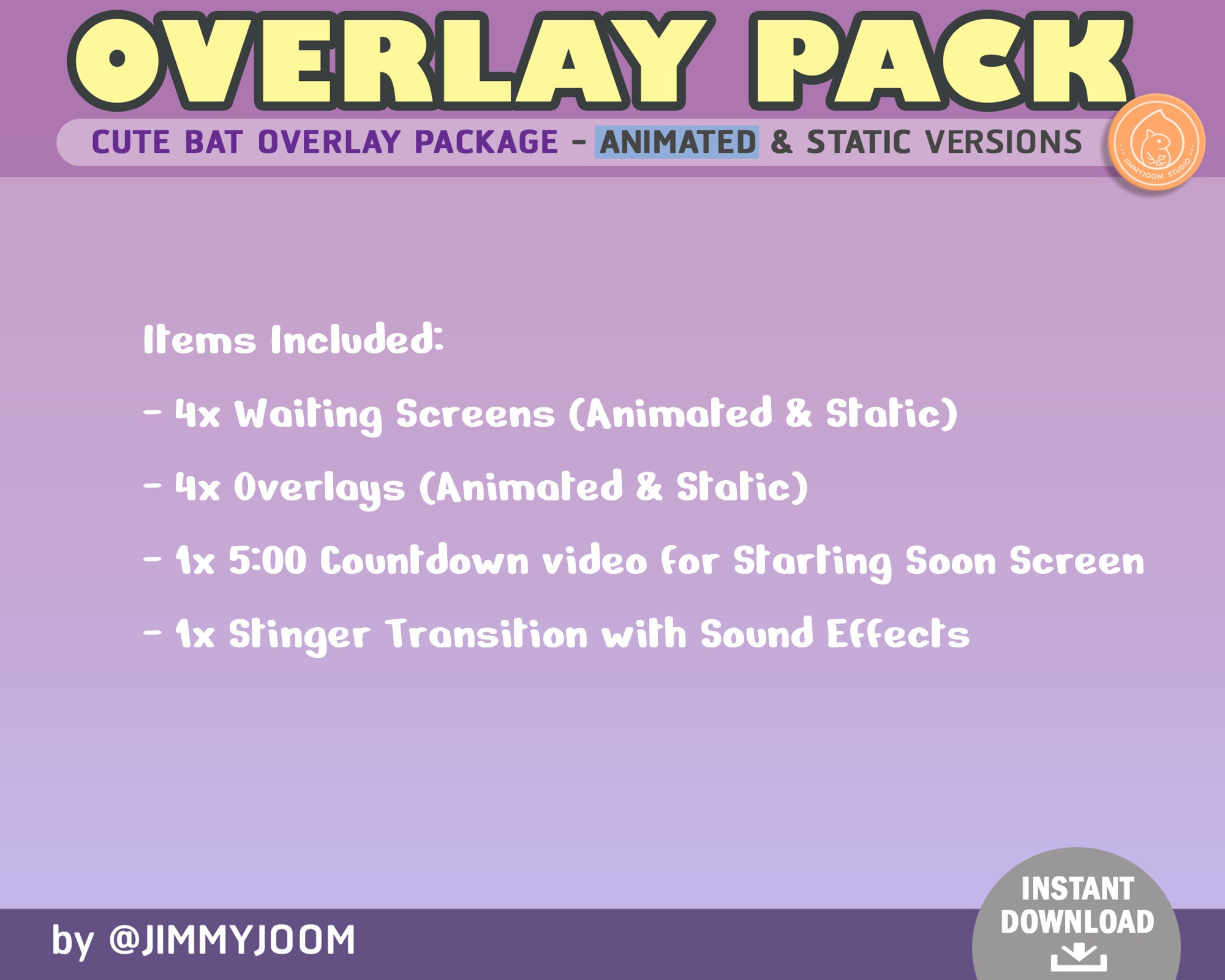 Animated Halloween Bat Overlay Pack / Kawaii Bat Overlays and - Etsy