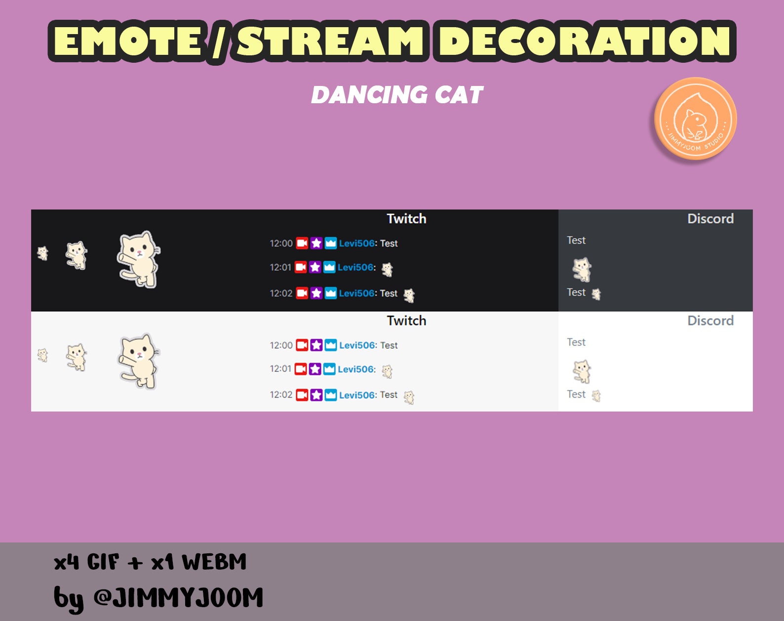 ANIMATED Emote Cat Dance / Dancing Emote / Twitch Discord Emote ...