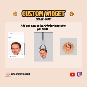 Custom Chat Widget Claw Game / Twitch Chat Widget / Animated Fox Frog ...