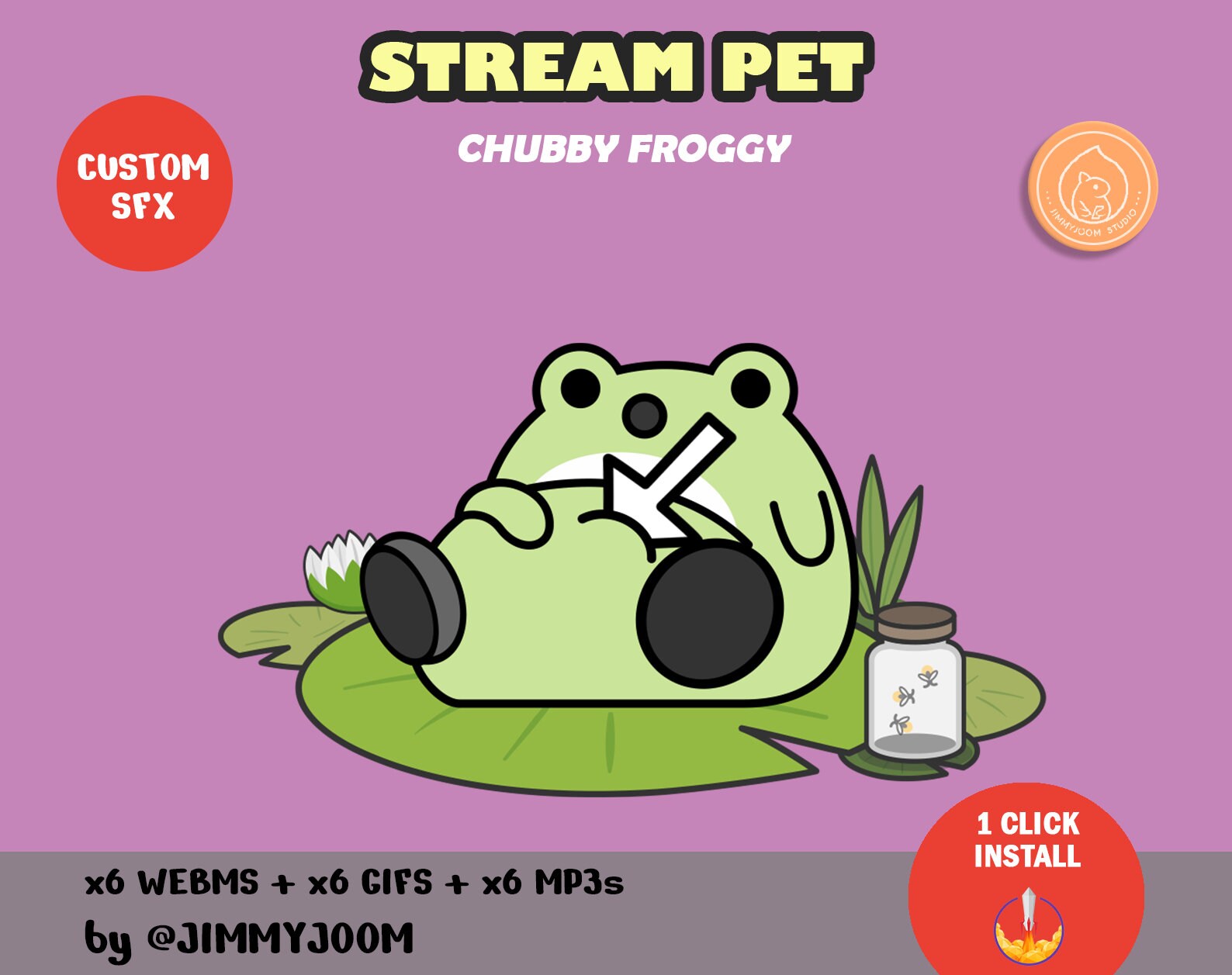 Animated Frog Stream Pet Custom Widget / STREAMELEMENTS Interactive ...