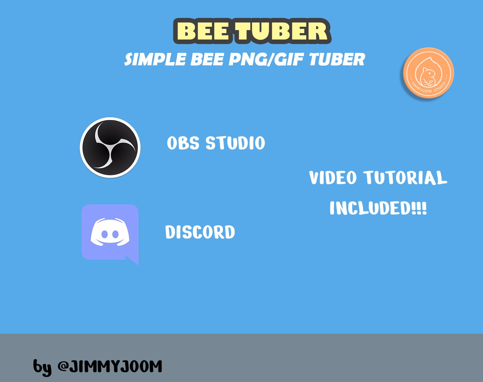 Cute Bee Animated Giftuber Pngtuber Vtuber for Twitch Streaming ...