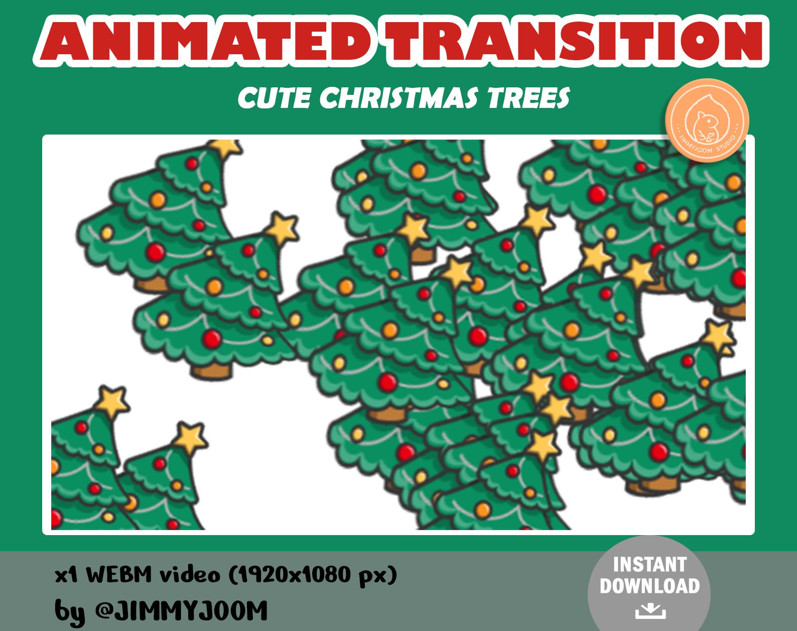 Animated Twitch Christmas Tree Stinger Transition / Kawaii / Stream ...