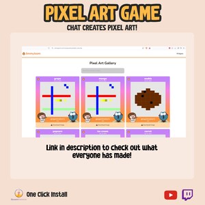 Twitch Pictionary Game: Chat Pixel Art Overlay Widget - Etsy