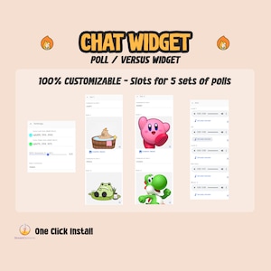 Custom Animated Chat Poll Widget: Twitch Streamelements Voting - Etsy