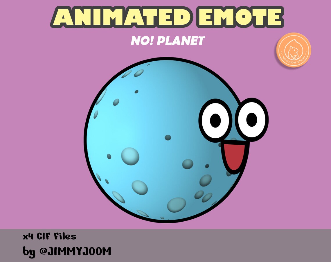 ANIMATED Cute Kawaii No Twitch Emote Discord Emote / No Planet - Etsy