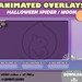 Animated Halloween Twitch Overlay / Spider Moon Overlays / - Etsy