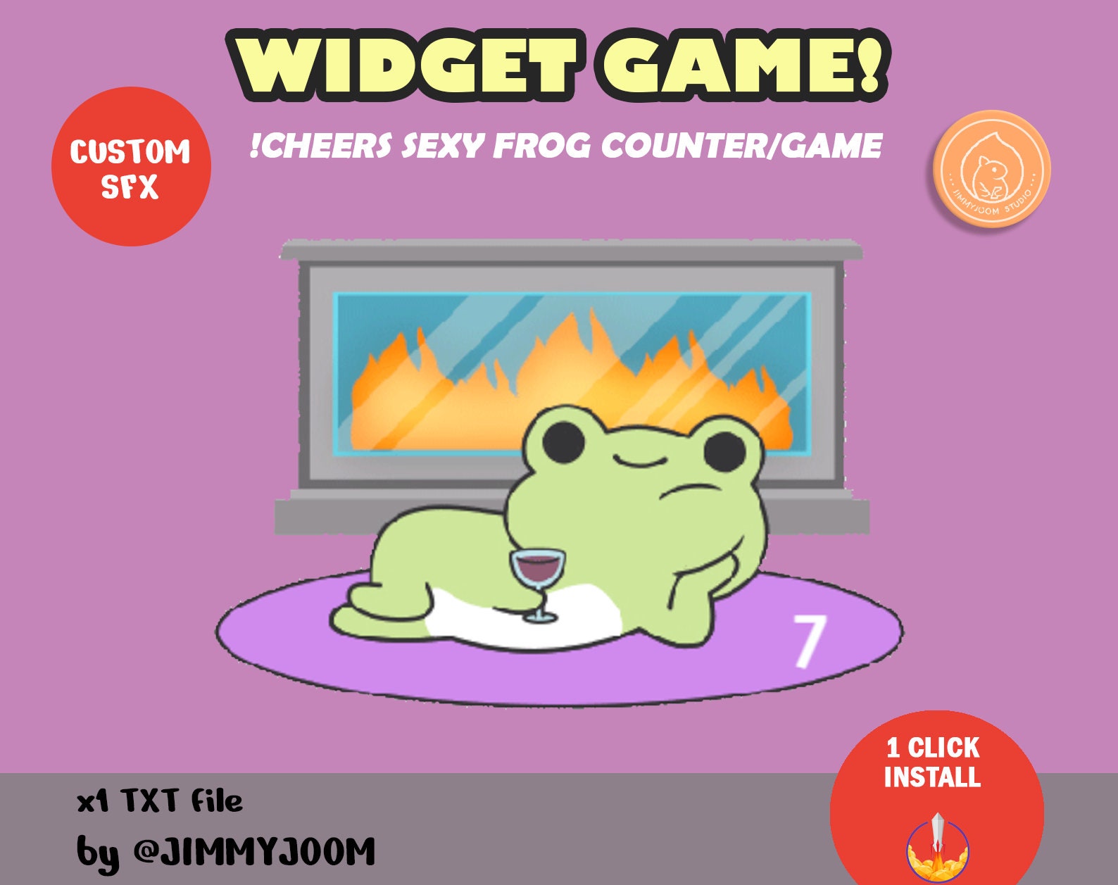 Cute Frog Custom Widget Counter / Chat Widget Game / Frog Meme Game ...