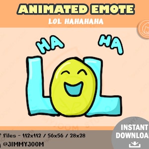 ANIMATED LOL Haha Twitch Emote Discord Emote / Text Emote / Cute Emote ...