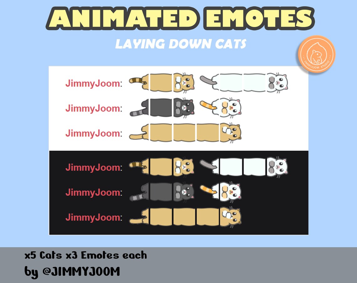 ANIMATED Cat Emote Pack / Animated Emotes for Twitch Discord ...