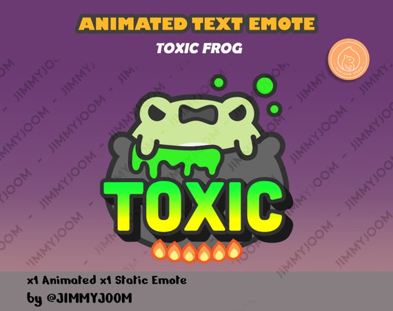 Animated Toxic Emote / Animated Frog Emotes / Cute Kawaii Frog - Etsy