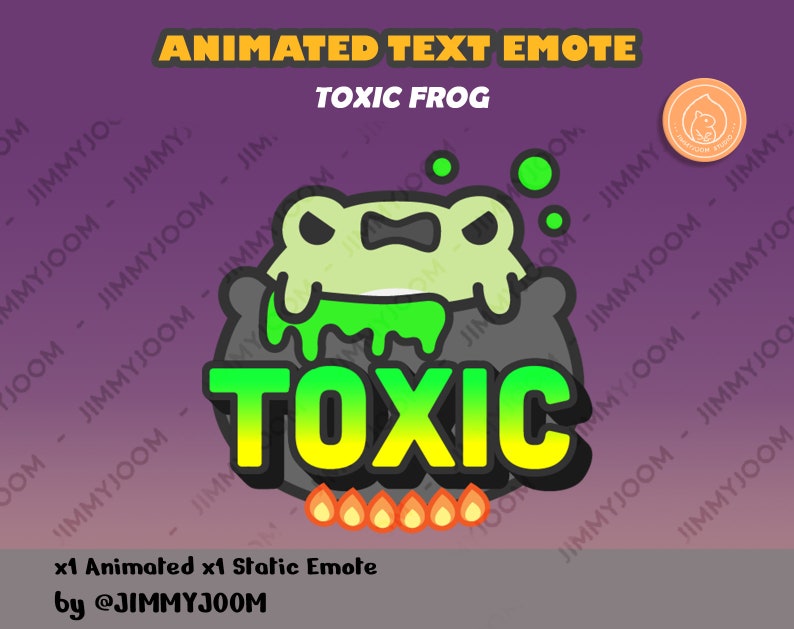 Animated Toxic Emote / Animated Frog Emotes / Cute Kawaii Frog ...