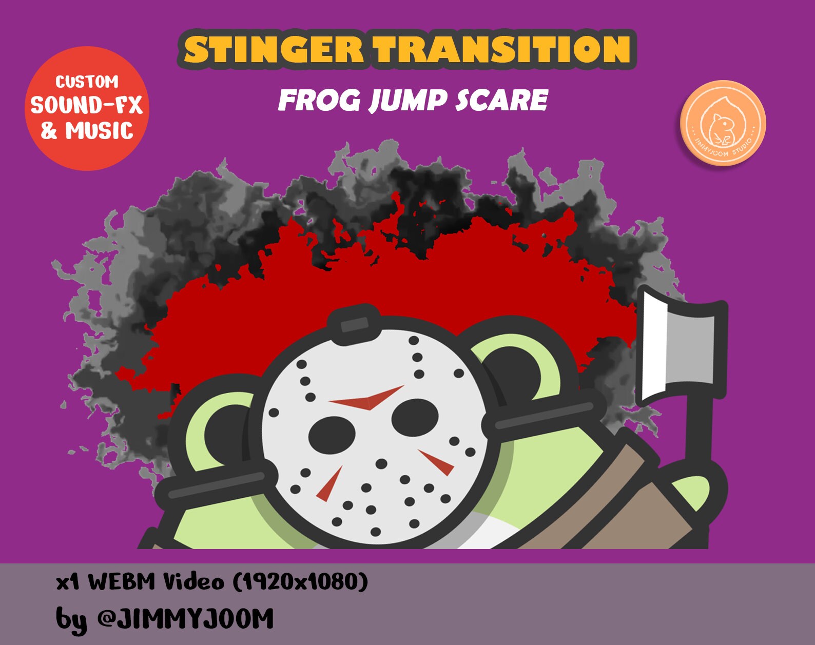 Halloween Frog Stinger Transition / Jump Scare / Animated Kawaii Jason ...
