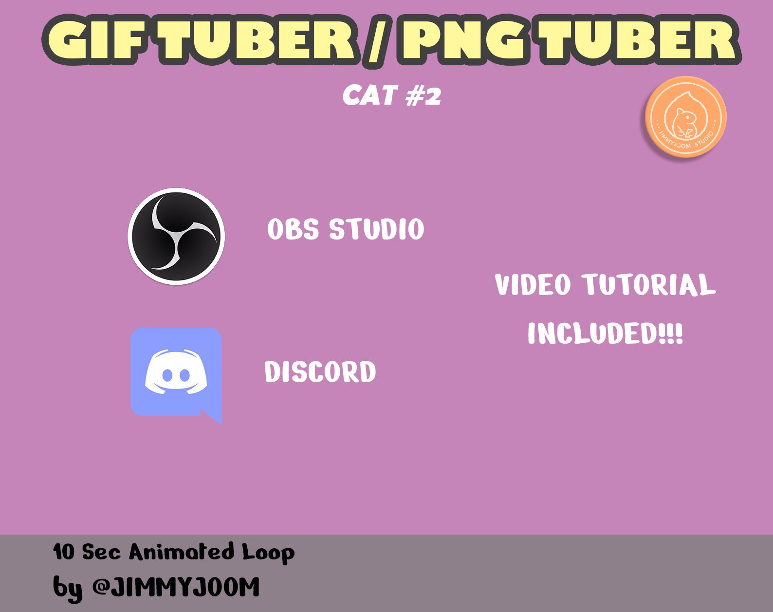 Lindo gato animado GIFTuber PNGTuber VTuber para Twitch - Etsy México