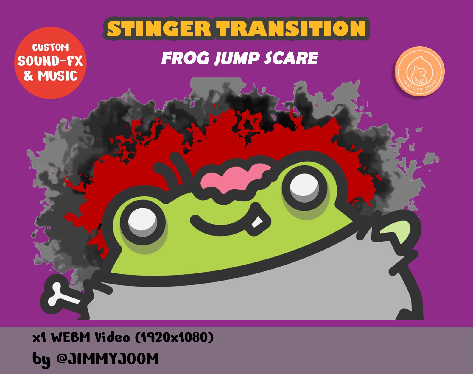 Halloween Frog Stinger Transition / Jump Scare / Animated - Etsy
