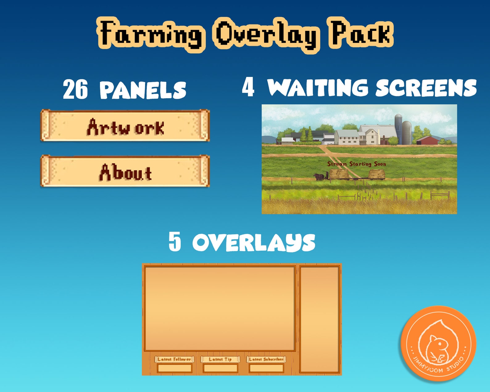 Stardew Valley Style Twitch Pack Twitch Overlay Stream Package Twitch ...
