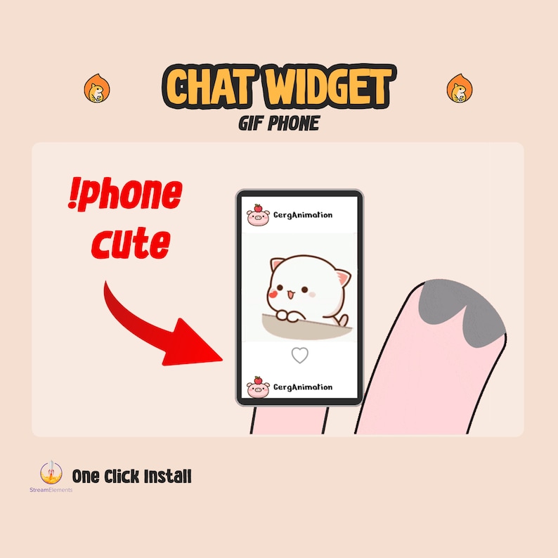 Custom Chat Widget GIF Game / Twitch Chat Widget / Animated Fox Frog ...