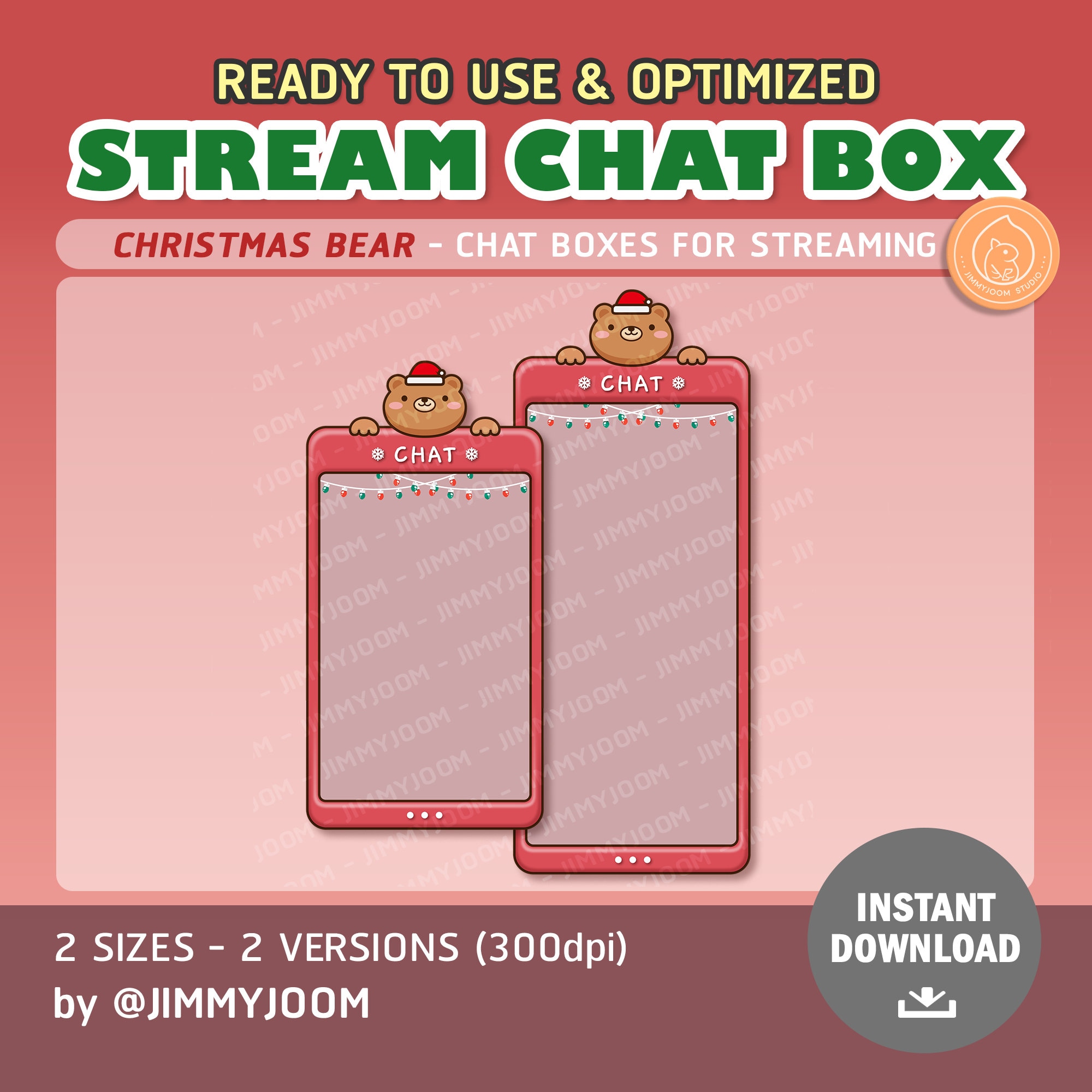 Christmas Bear Chat Box for Twitch Streaming / Live Stream Chat Box ...