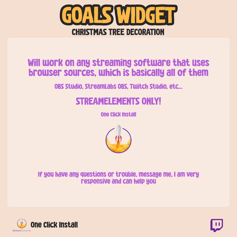 Christmas Tree Stream Goal Widget: Santa Donation Overlay - Etsy