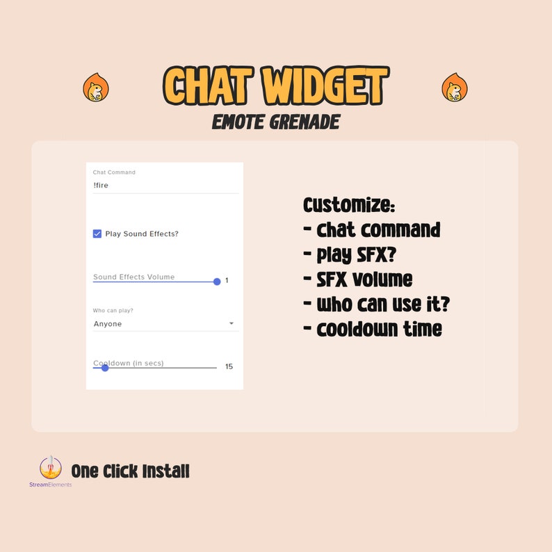 Custom Chat Widget Emote Game / Animated Twitch Chat Widget / Animated ...