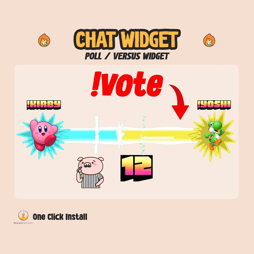 Custom Animated Chat Poll Widget: Twitch Streamelements Voting - Etsy