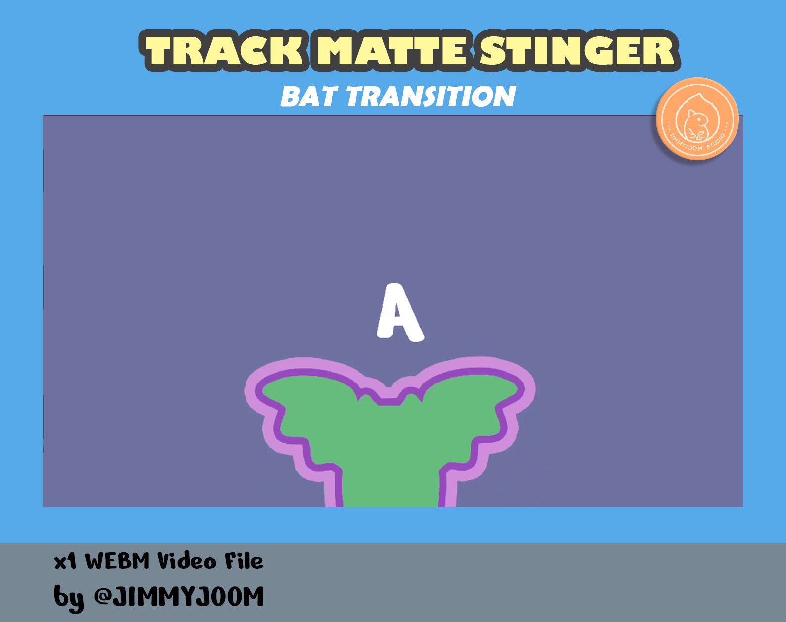 Cute Bat Track Matte Transition for Streaming Twitch Youtube / for OBS ...