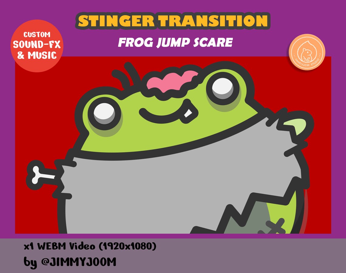 Halloween Frog Stinger Transition / Jump Scare / Animated - Etsy