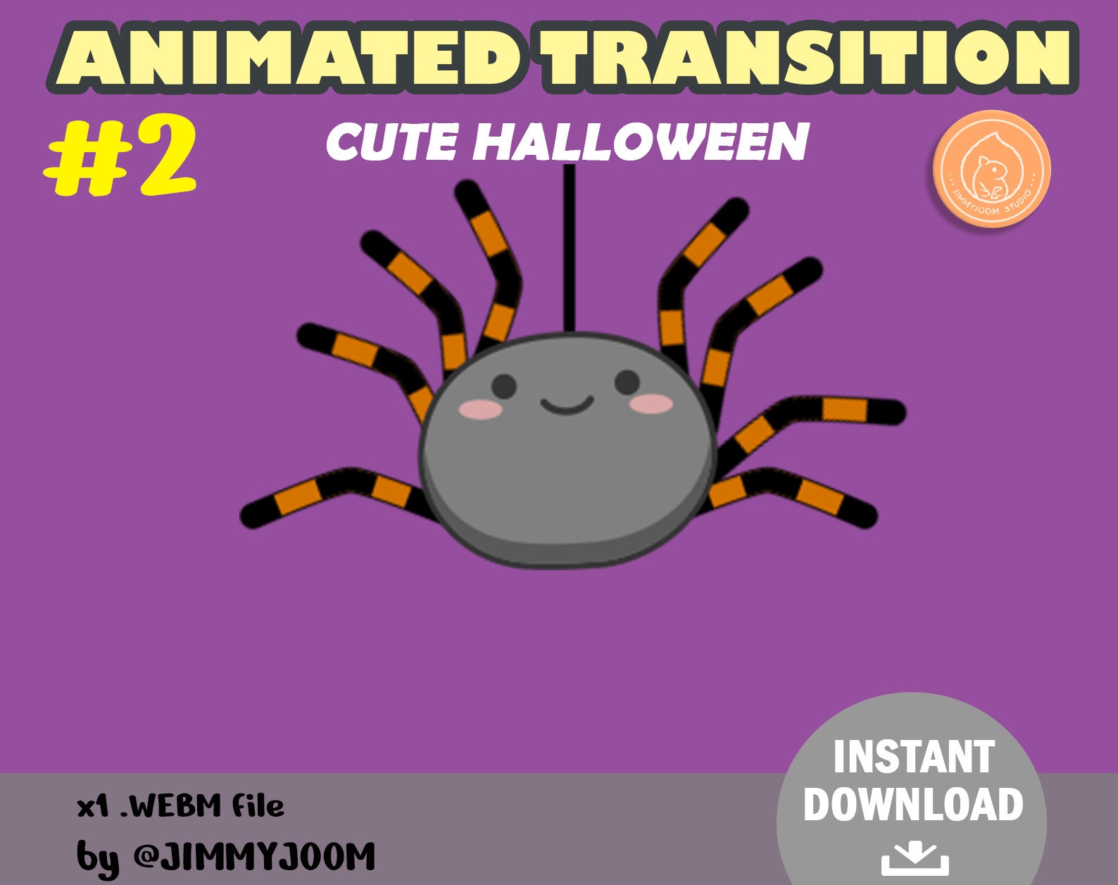 Twitch Stinger Transition Halloween Spider 2 / Kawaii - Etsy