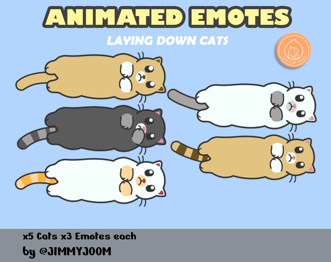 ANIMATED Cat Emote Pack / Animated Emotes for Twitch Discord ...