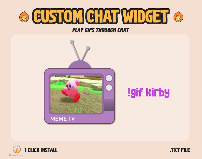 GIF Meme Twitch Widget / Twitch Chat Widget / Chat Commands / Custom ...