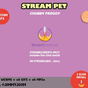 Animated Frog Stream Pet Custom Widget / STREAMELEMENTS Interactive ...
