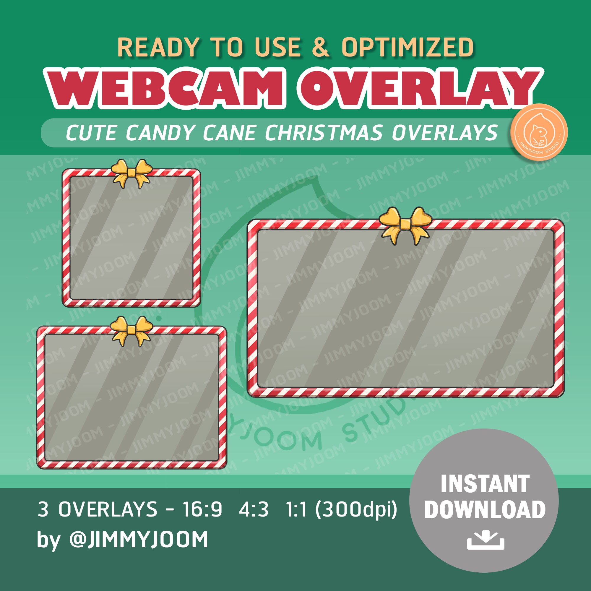Christmas Candy Cane Webcam Overlay / Twitch Overlay (Download Now) - Etsy