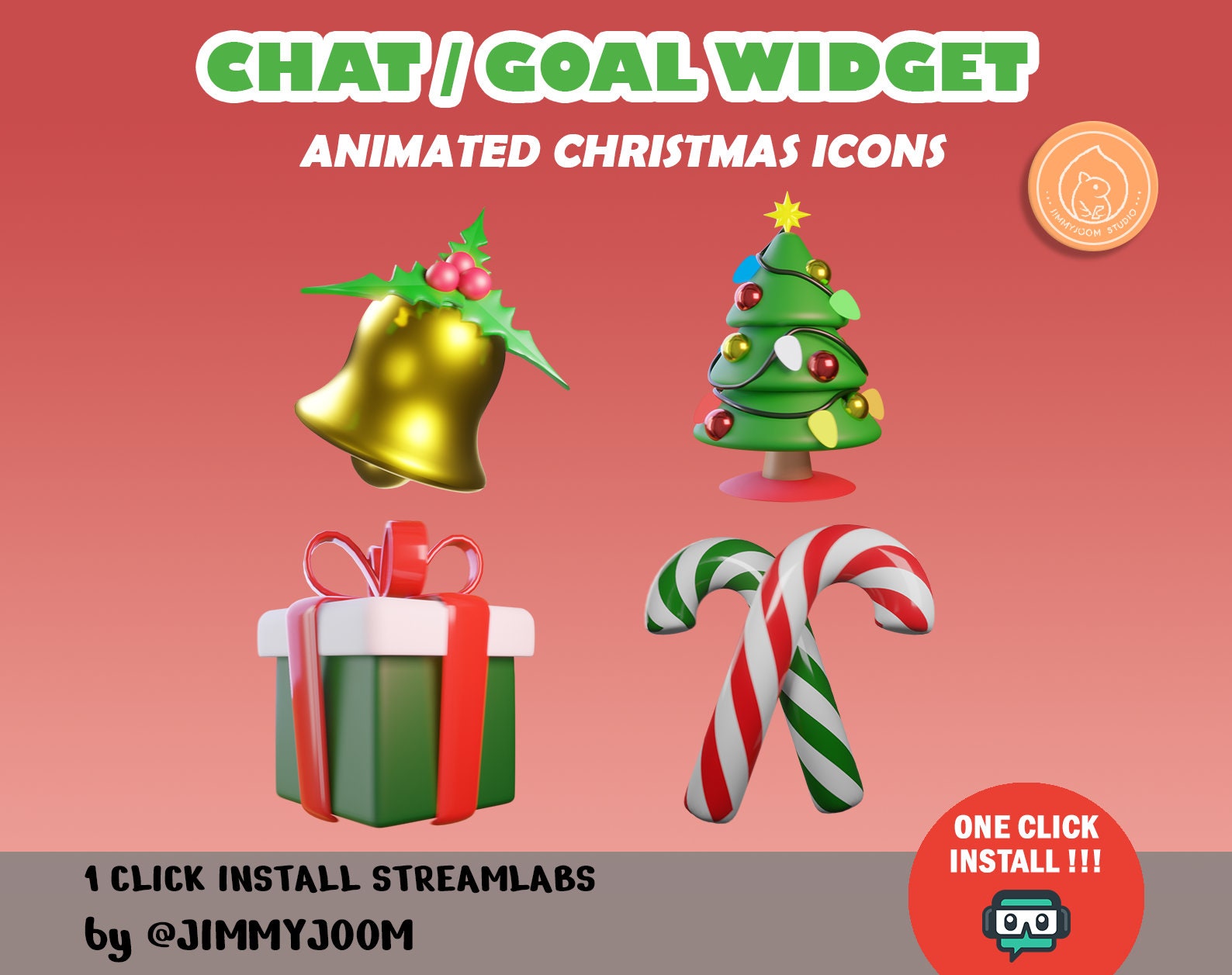 Animated Christmas Chat Goal Widgets / Christmas Chat Box / Holiday ...