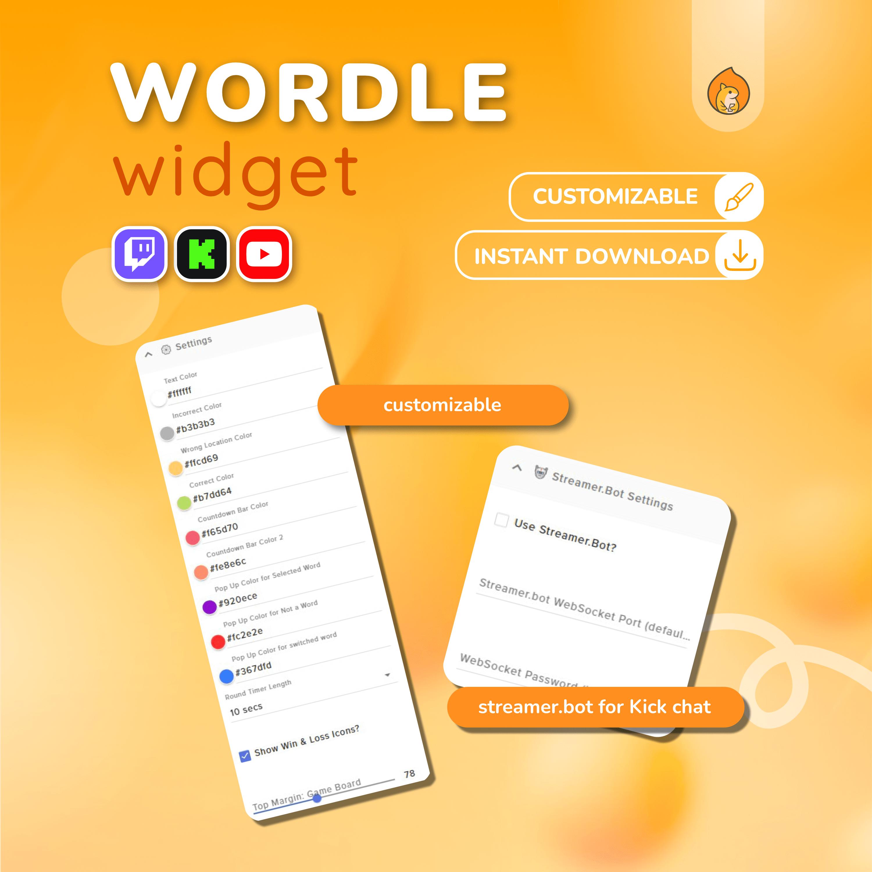 Twitch Plays Wordle Game: Custom Chat Widget - Multiplatform Twitch ...