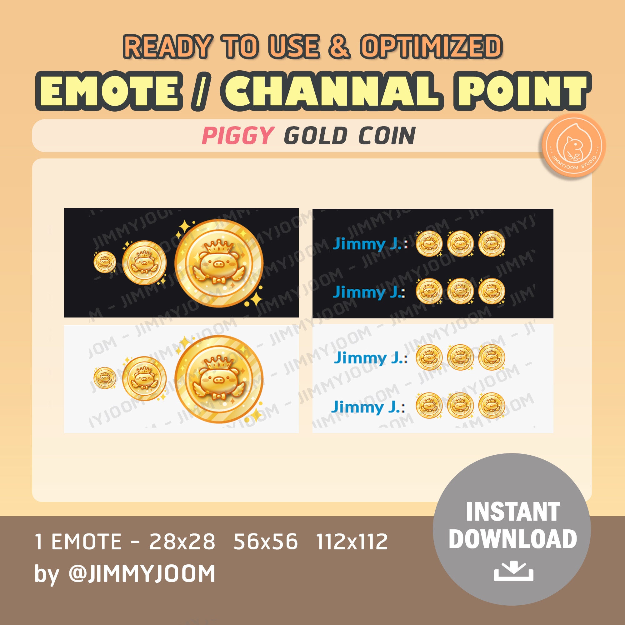Twitch Channel Points Pig Coin/ Emote / Coin / Badges / Kawaii - Etsy