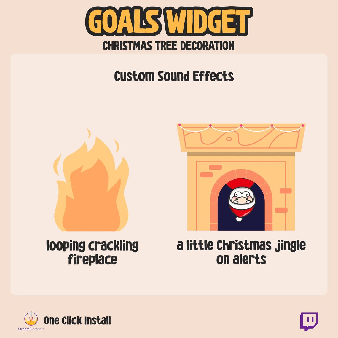 Christmas Tree Stream Goal Widget: Santa Donation Overlay - Etsy