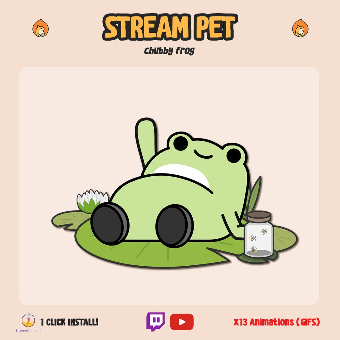 Animated Frog Stream Pet Custom Widget / STREAMELEMENTS Interactive ...